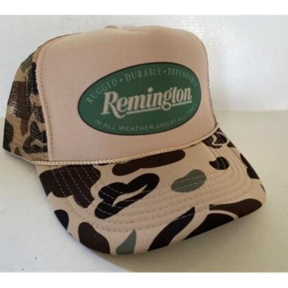 Accessories | Retro Hunting Fish Vintage Remington Guns Hat Gun Trucker ...